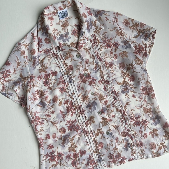Laura Ashley | Tops | Vintage Laura Ashley Blouse Floral Button Down | Poshmark